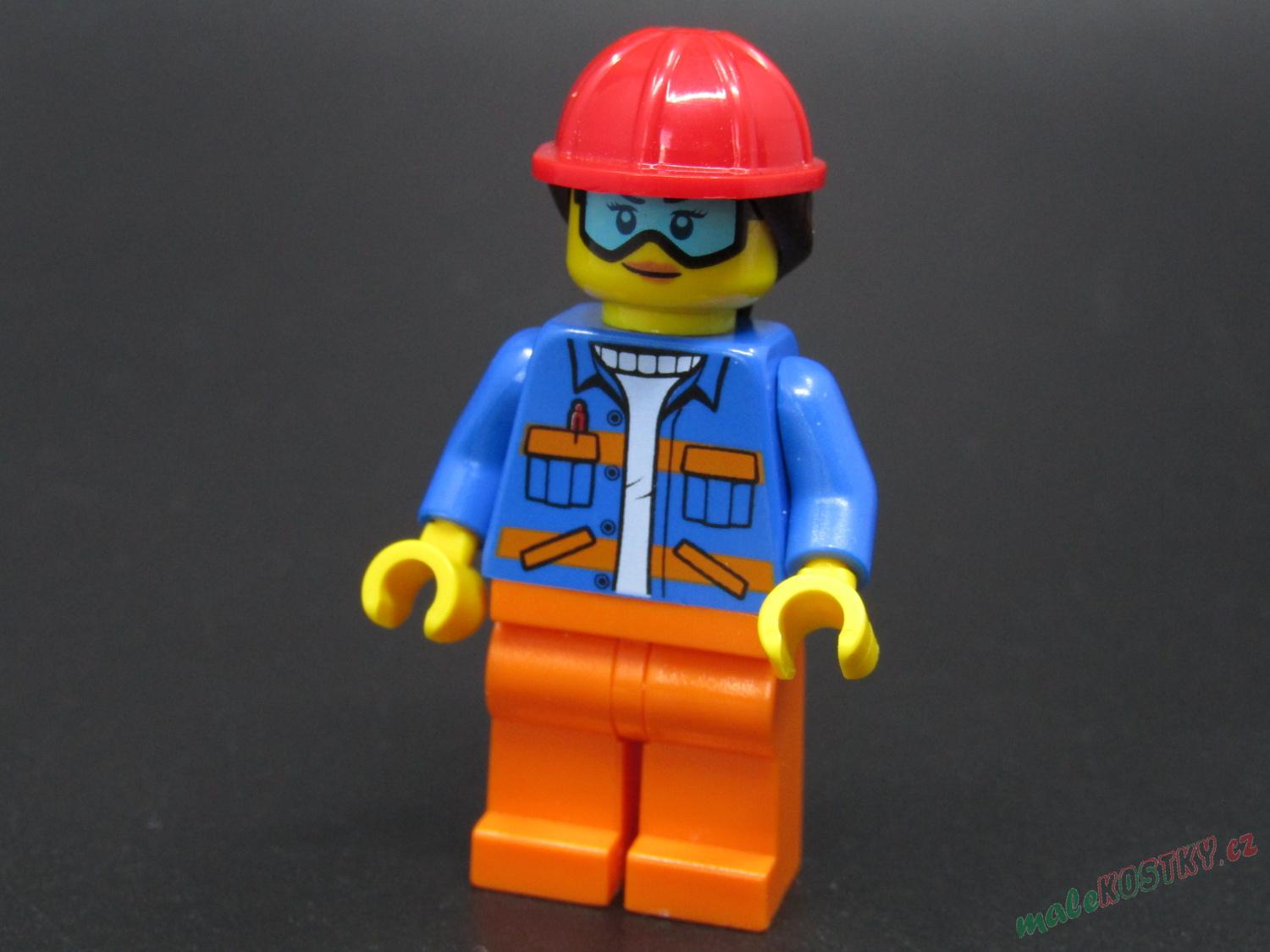 Lego City figurka - dělnice na stavbě | malekostky.cz - použité lego kostky